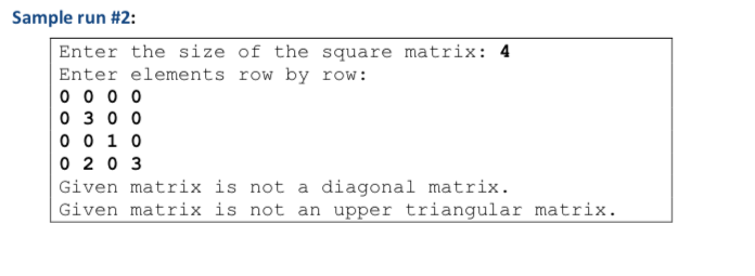 Solved Problem Statement Square Matrix 2d Array Number Rows Columns Write Program