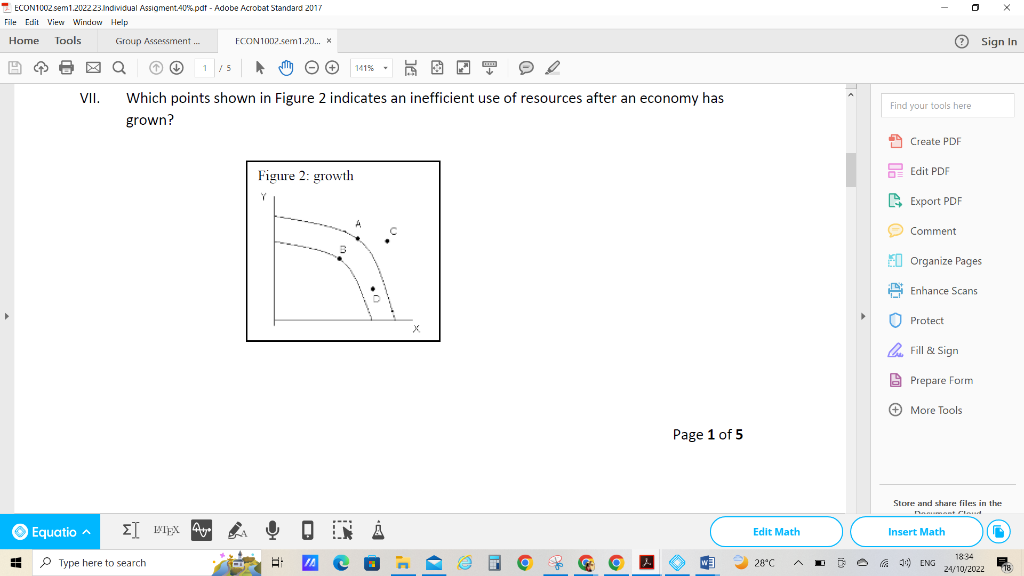 Solved - ECON1002 sem1.202223 Individual Assioment.40\%.pdt | Chegg.com