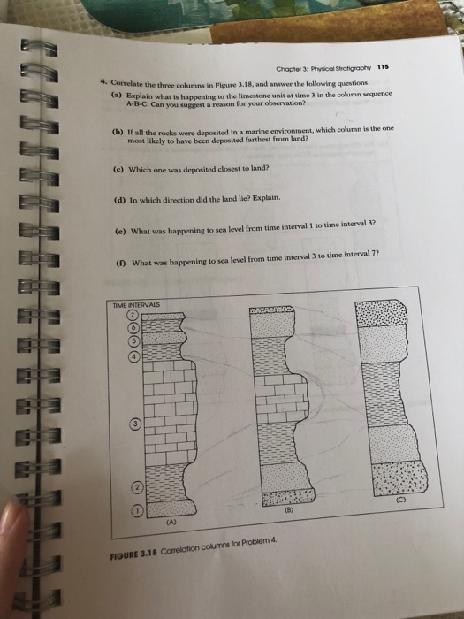 Solved Chapter 3 Physical Stratigraphy 118 4. Correlate the | Chegg.com