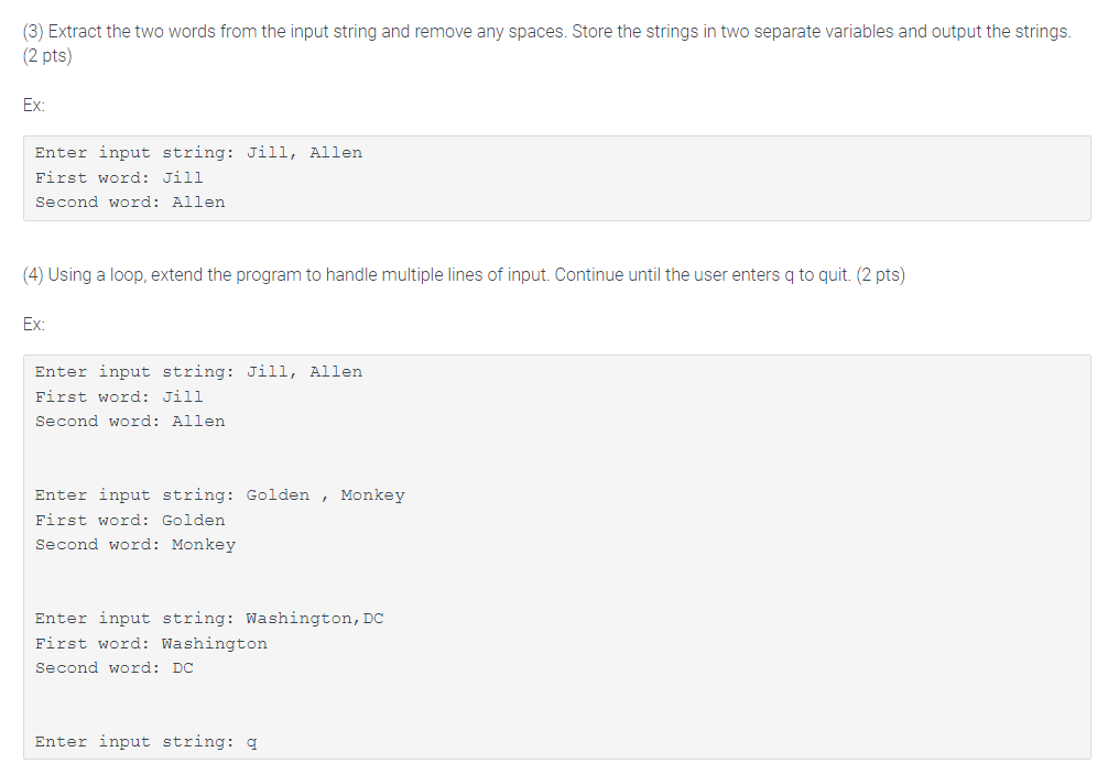 Solved 6 6 Parsing Strings Java 1 Prompt The User For A Chegg