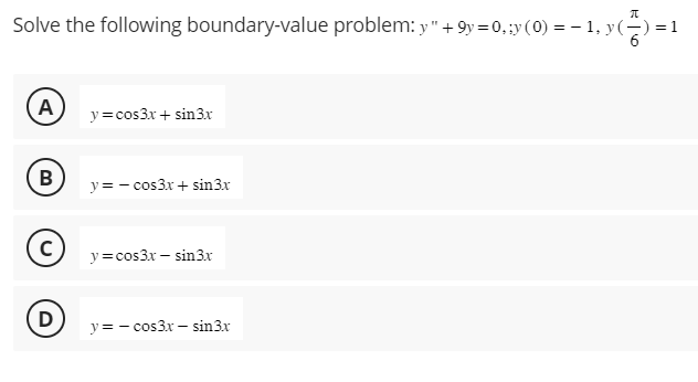 Solved Solve the following boundary-value problem: | Chegg.com