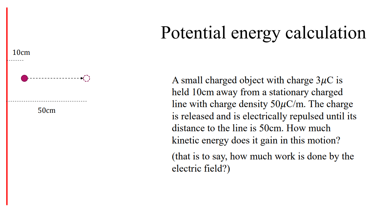 Solved Potential energy calculation 10cm 50cm A small | Chegg.com