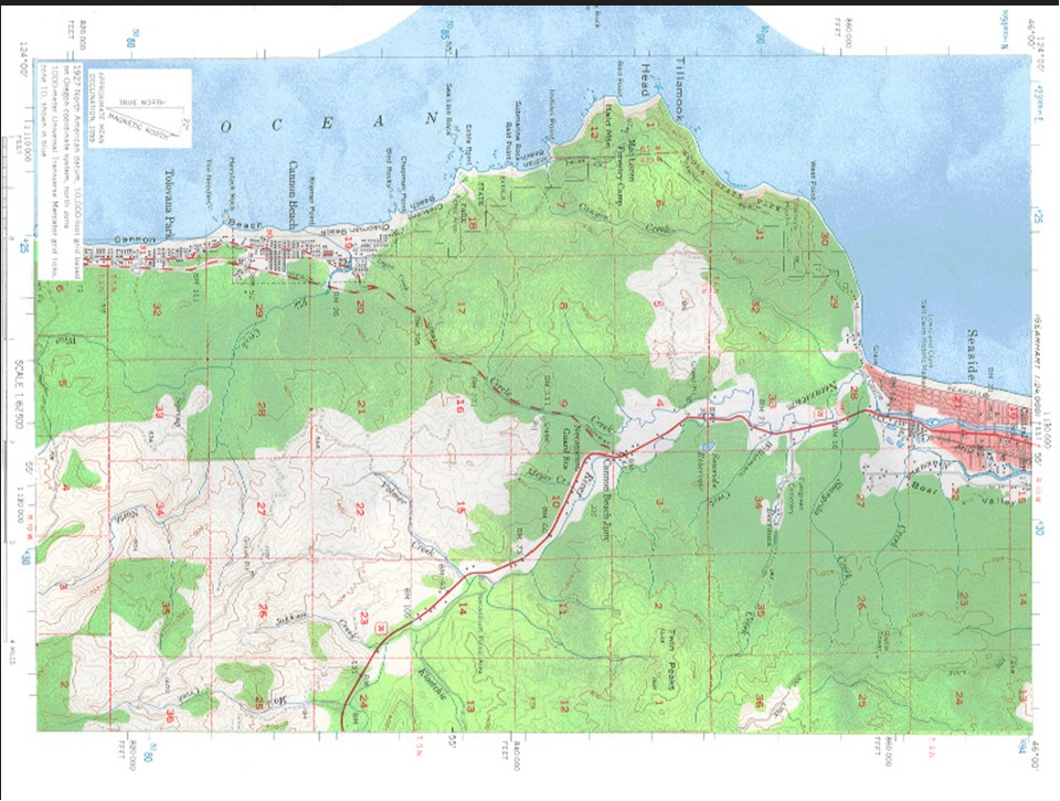 Solved 1. What would be the USPLSS designation for Seaside | Chegg.com
