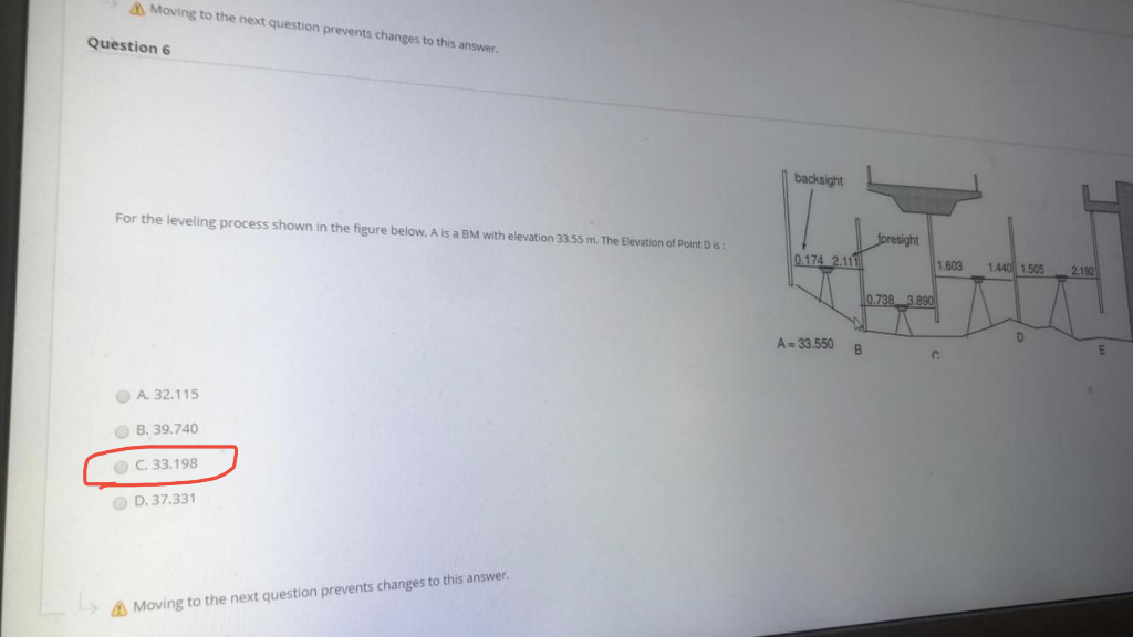 Solved For the leveling process shown in the figure below. A | Chegg.com