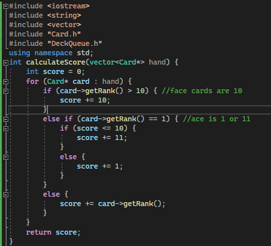 Solved For this assignment, we will be making blackjack. | Chegg.com