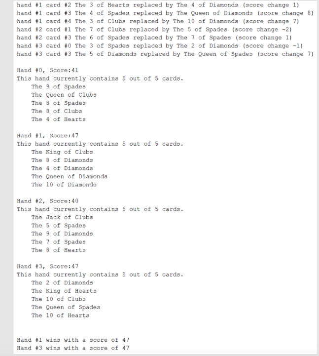Solved Modify the game logic in the Card Games application | Chegg.com