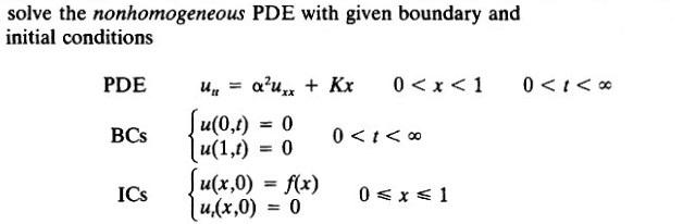 Solved solve the nonhomogeneous PDE with given boundary and | Chegg.com