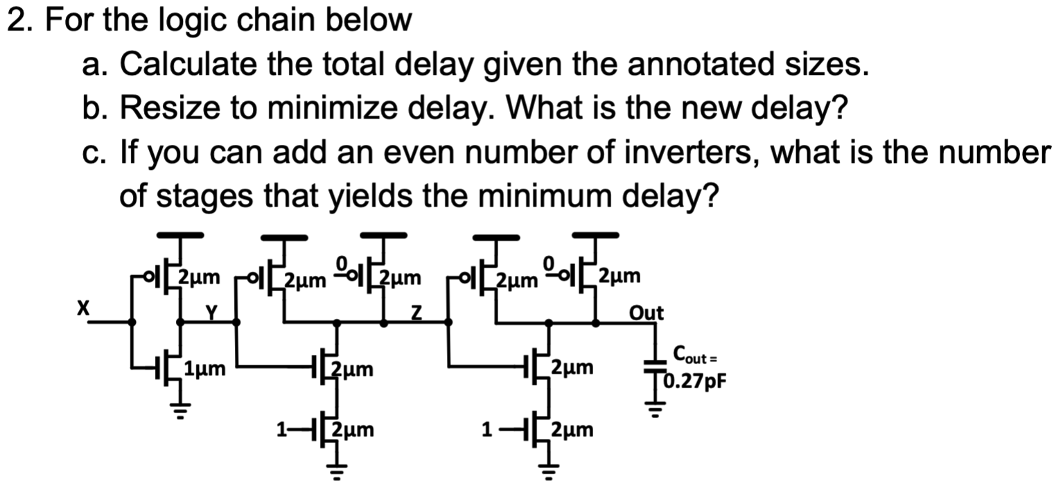 Solved 2. For the logic chain below a. Calculate the total | Chegg.com