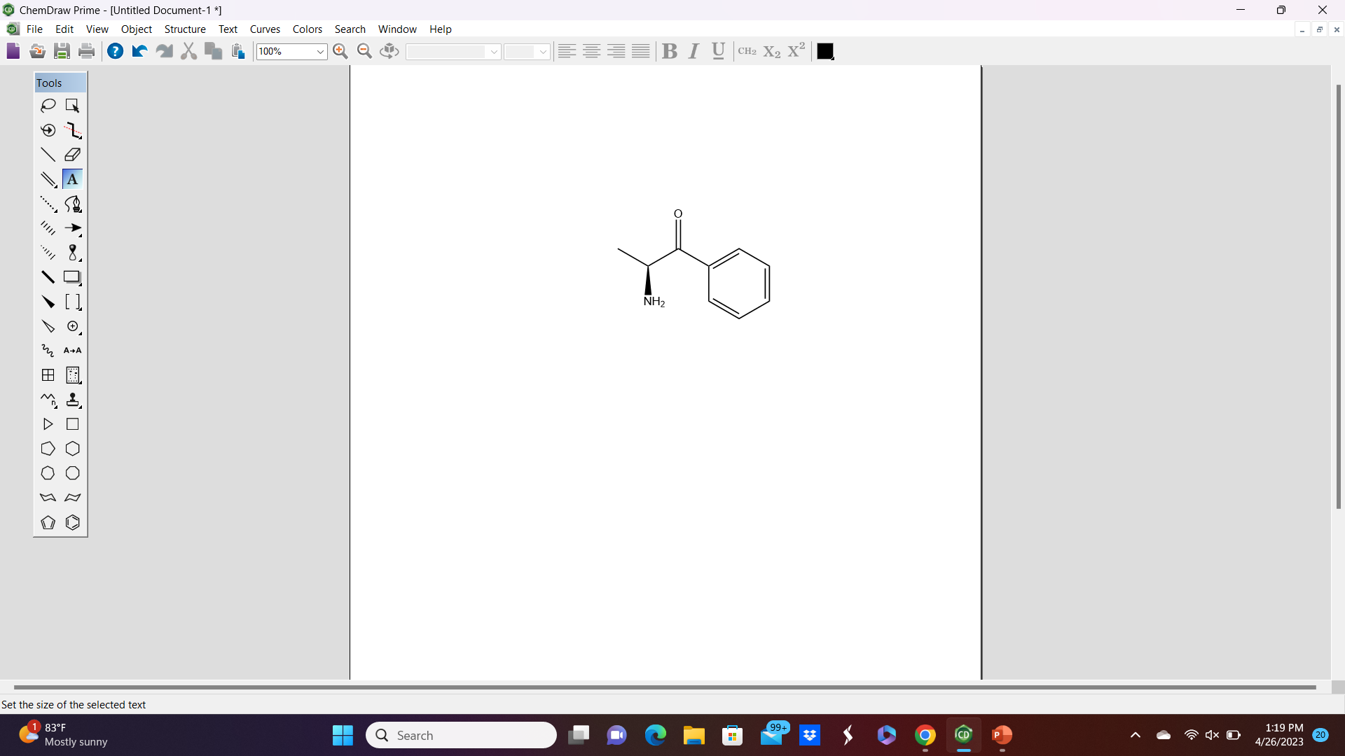 Solved (9) ChemDraw Prime - [Untitled Document-1 *] (1) File | Chegg.com