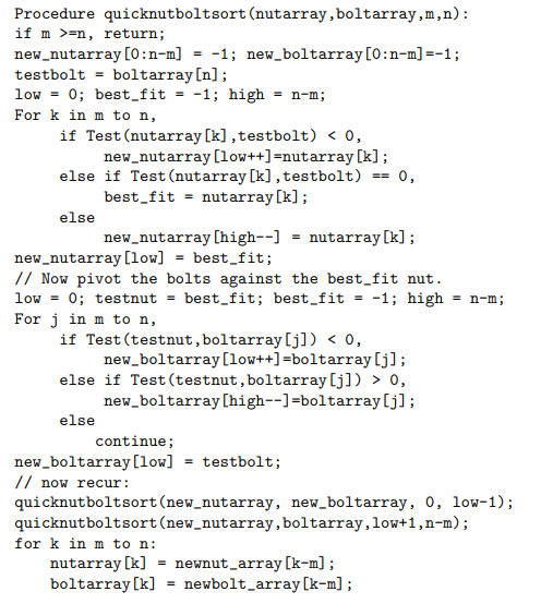 You are given n nuts and n bolts, such that one and | Chegg.com