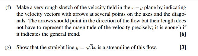 Solved Consider the flow described by the the velocity field | Chegg.com