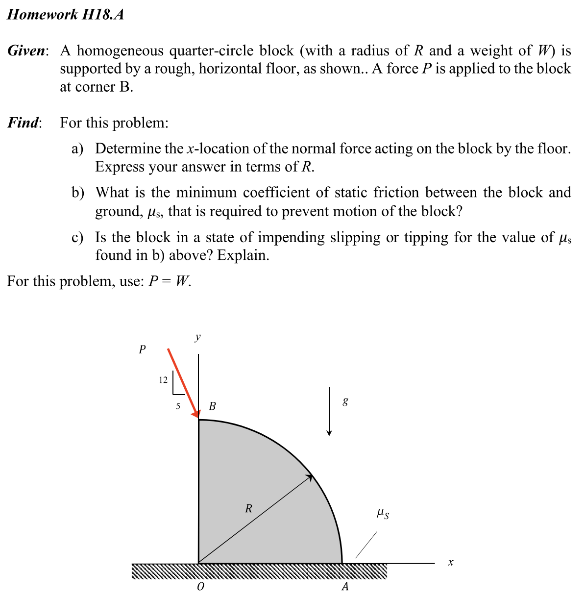 Solved Homework H18.AGiven: A homogeneous quarter-circle | Chegg.com
