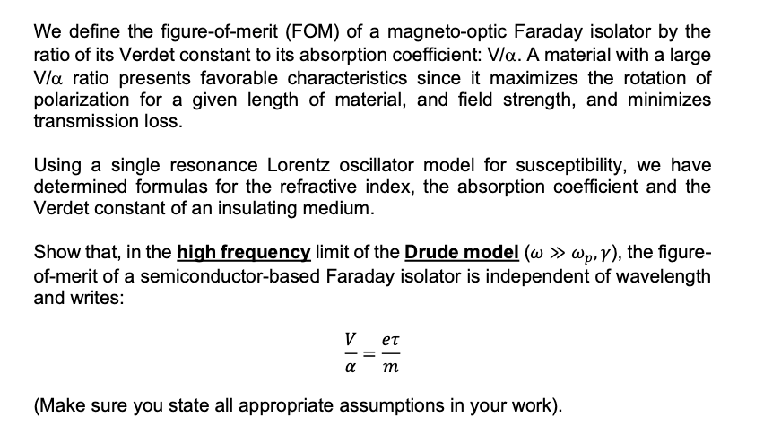 We define the figure-of-merit (FOM) of a | Chegg.com