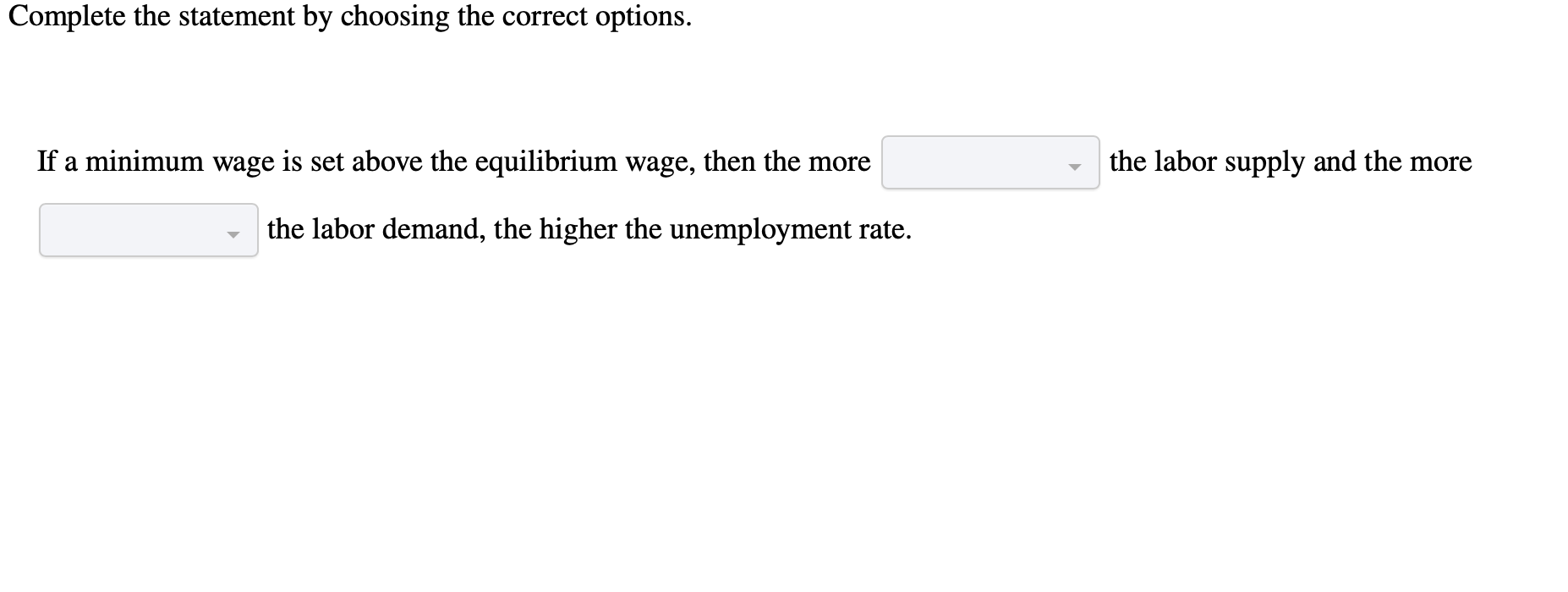 Solved Complete the statement by choosing the correct | Chegg.com