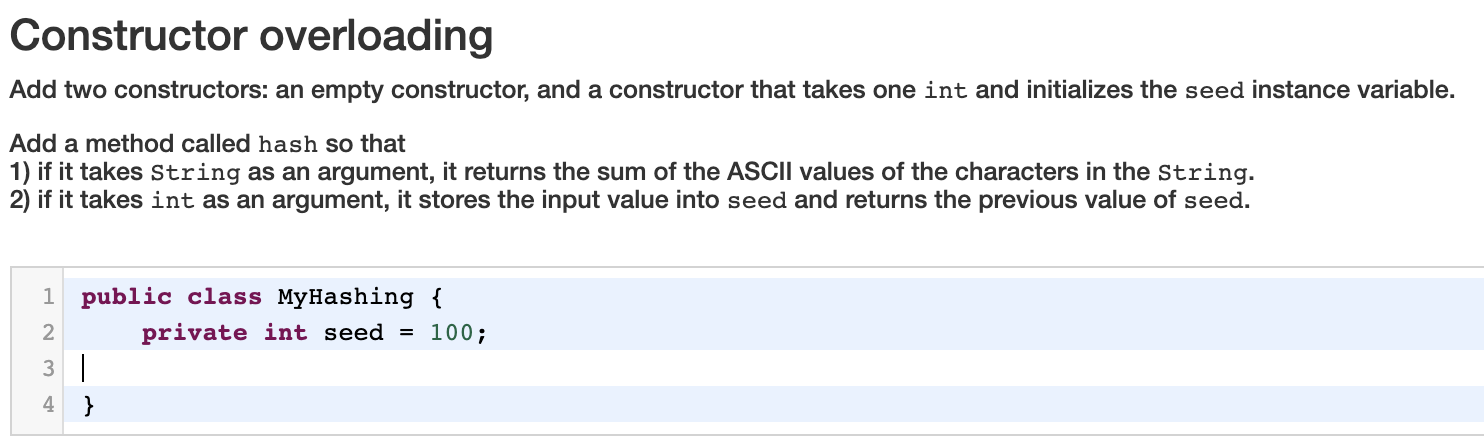 Solved Constructor Overloading Add Two Constructors An 1958