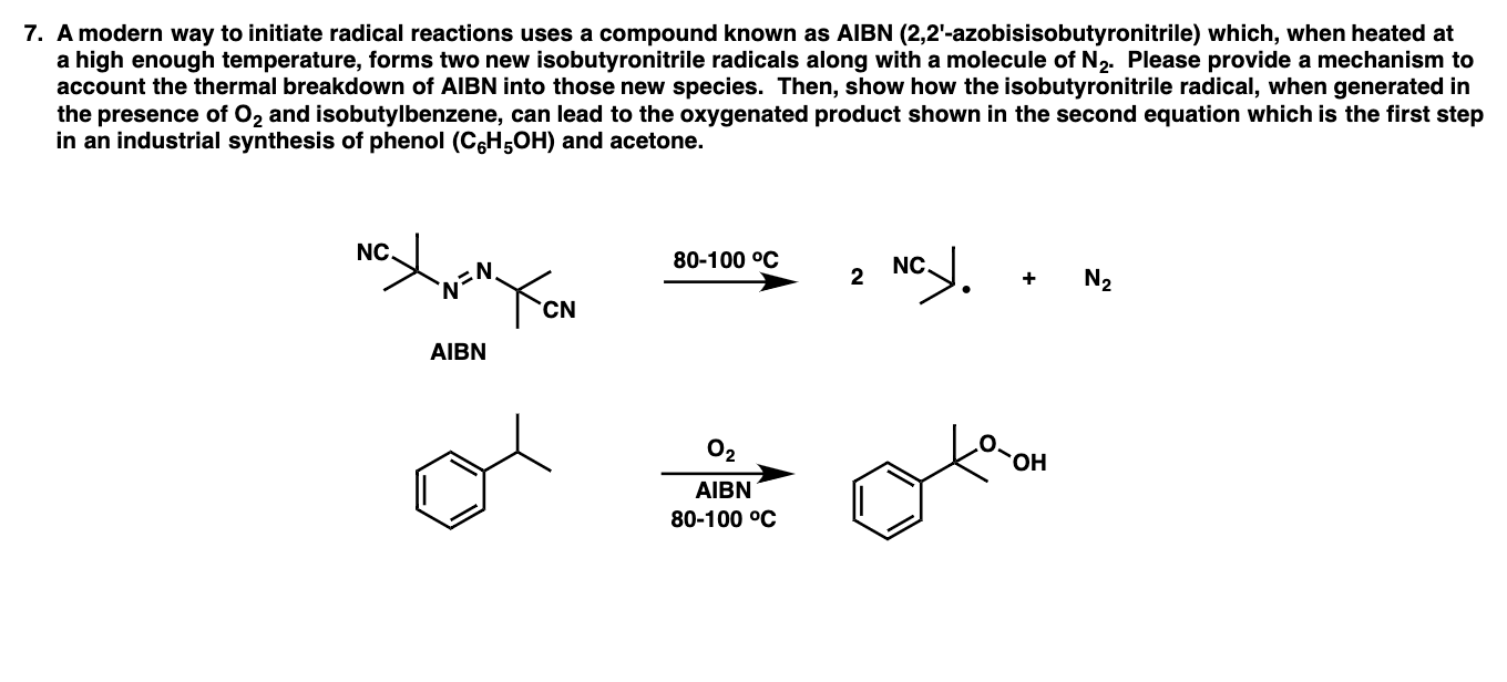 Solved 7. A modern way to initiate radical reactions uses a | Chegg.com