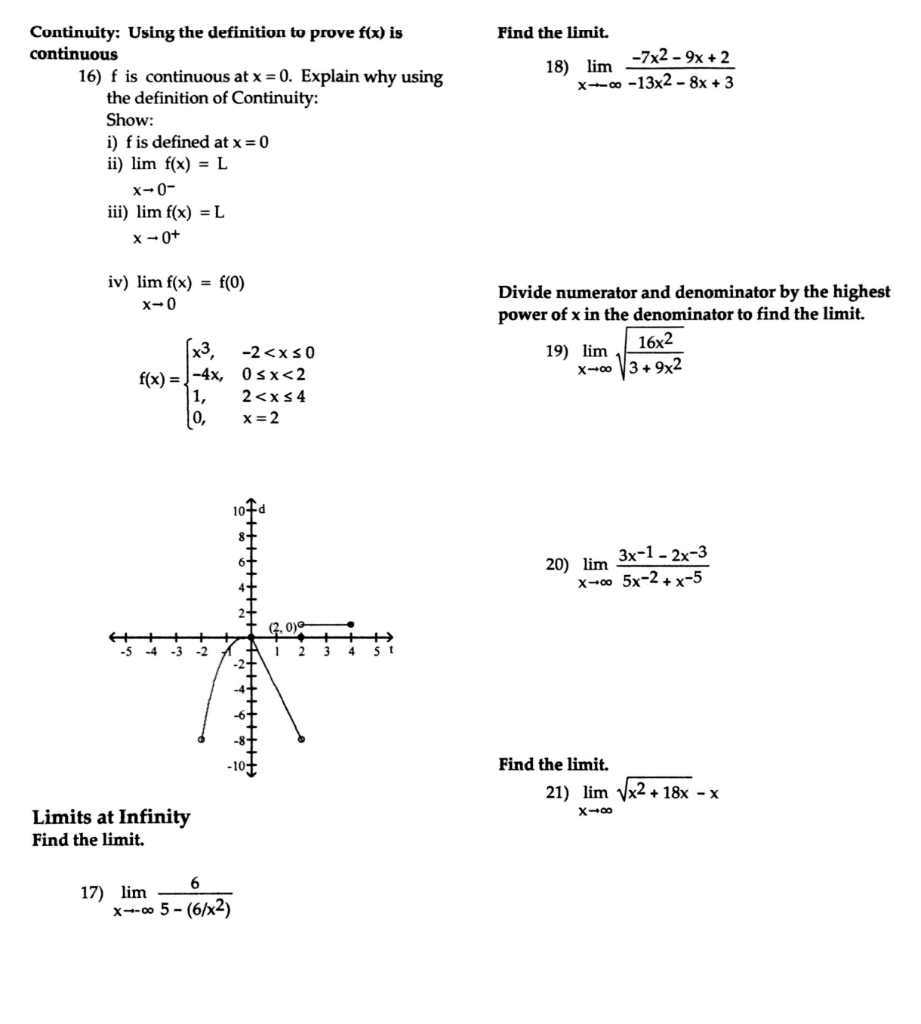 Solved Continuity: Using the definition to prove f(x) is | Chegg.com