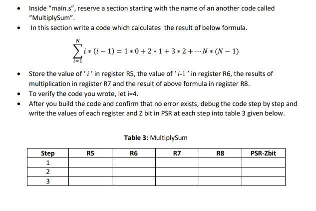 Write me the desired code in ARM Assembly platform | Chegg.com