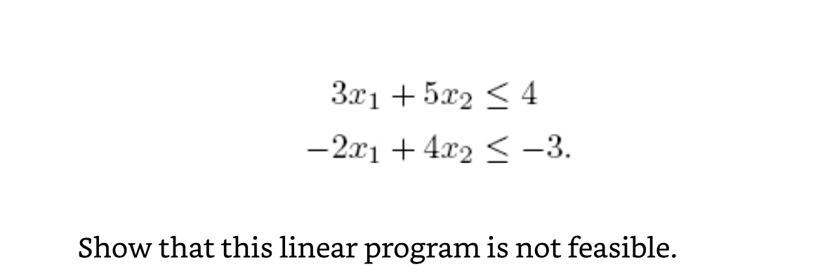 Solved Find a linear programming problem that is not | Chegg.com
