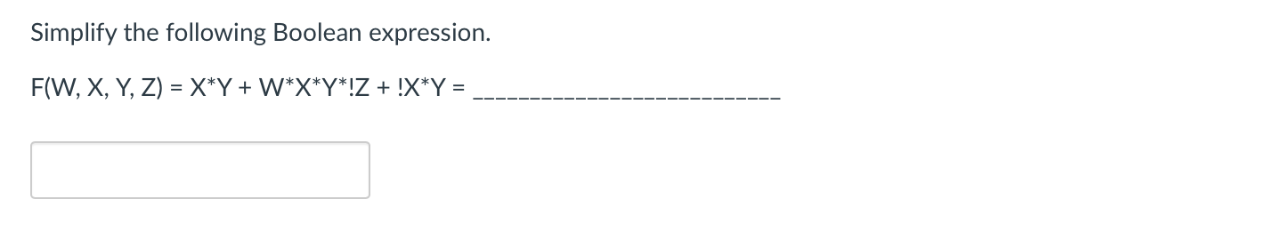 Solved Simplify the following Boolean expression. | Chegg.com