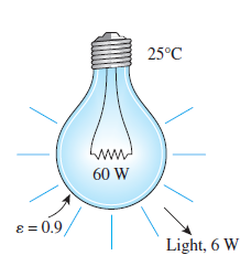 Solved An incandescent lightbulb is an inexpensive but | Chegg.com