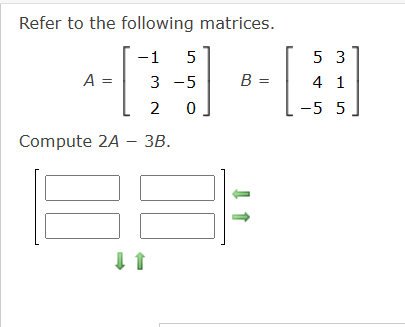 Solved Refer to the following matrices. | Chegg.com
