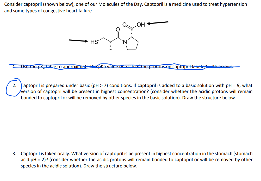 Solved Consider captopril (shown below), one of our | Chegg.com