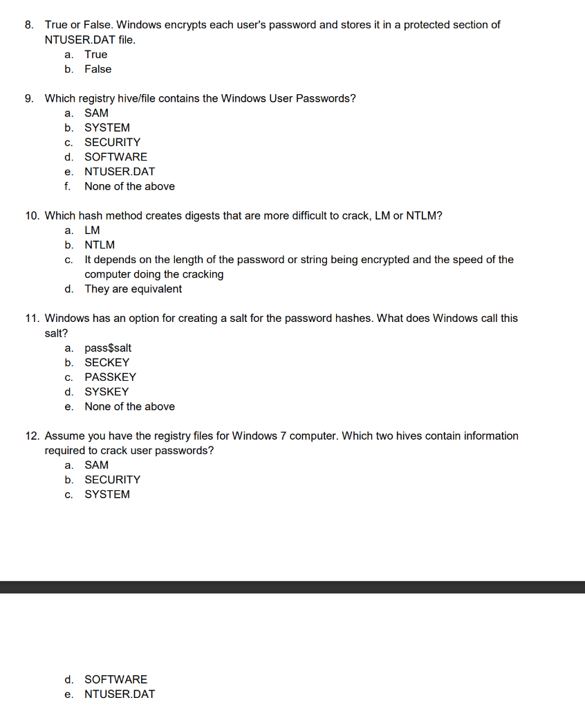 Solved Hello, I need help answering 2-7 if anyone could help | Chegg.com