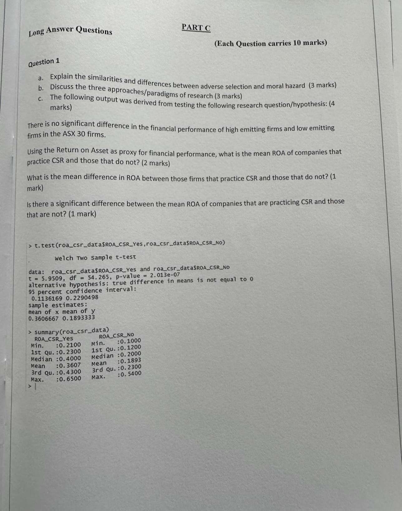 Solved (Each Question carries 10 marks) Question 1 a. | Chegg.com