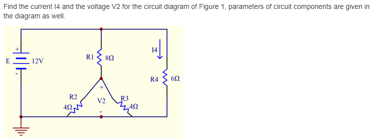 Solved Find the current 14 and the voltage V2 for the | Chegg.com