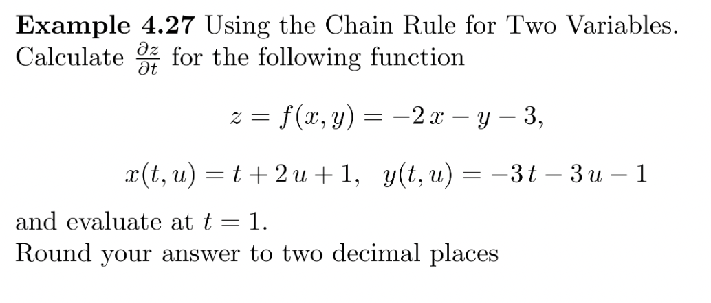 Solved Example 4.27 Using the Chain Rule for Two Variables. | Chegg.com
