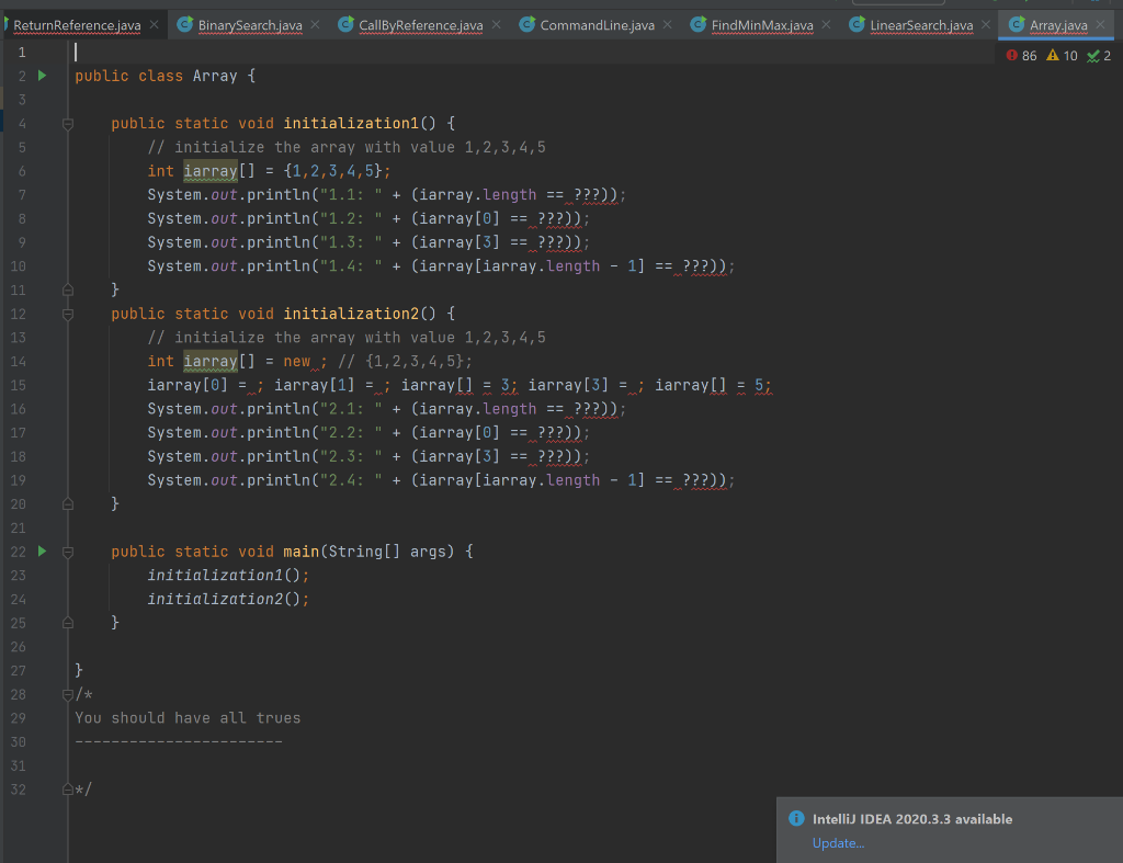 Solved I need help finishing these lines of java code. I was | Chegg.com