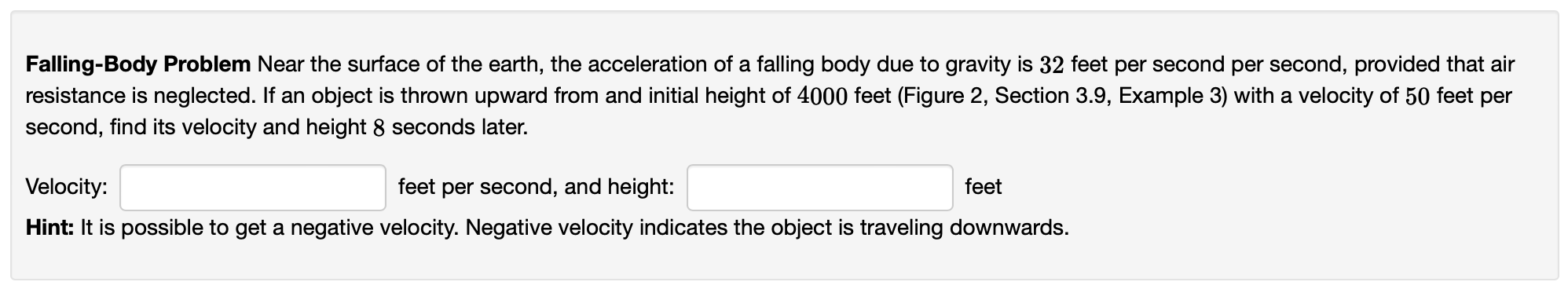 Solved Falling-Body Problem Near the surface of the earth, | Chegg.com