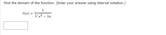 Solved Find the domain of the function. (Enter your answer | Chegg.com