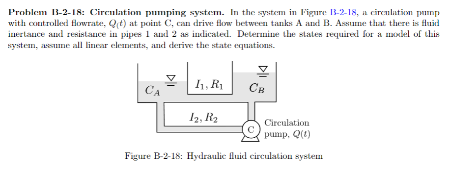 Solved Problem B-2-18: Circulation pumping system. In the | Chegg.com