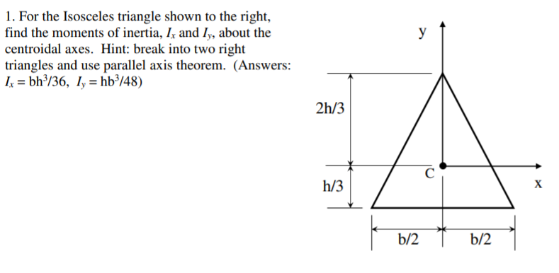 Moment Of Inertia Right Triangle