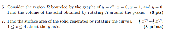 Solved 6. Consider the region R bounded by the graphs of | Chegg.com