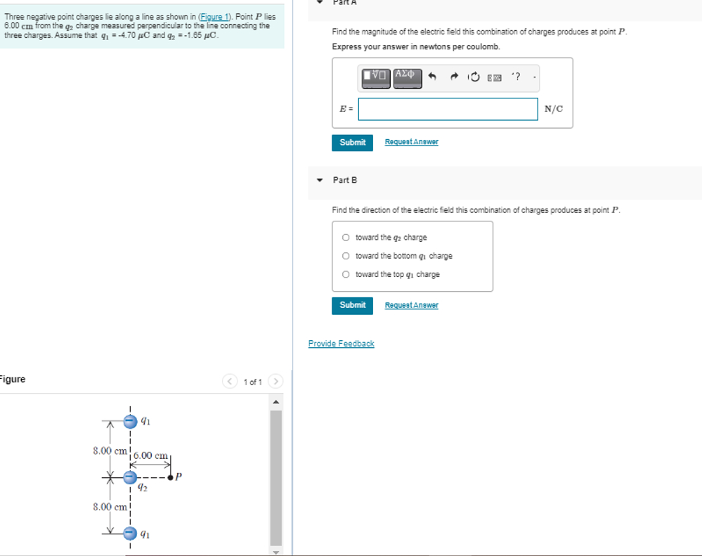 Solved Three negative point charges lie along a line as | Chegg.com