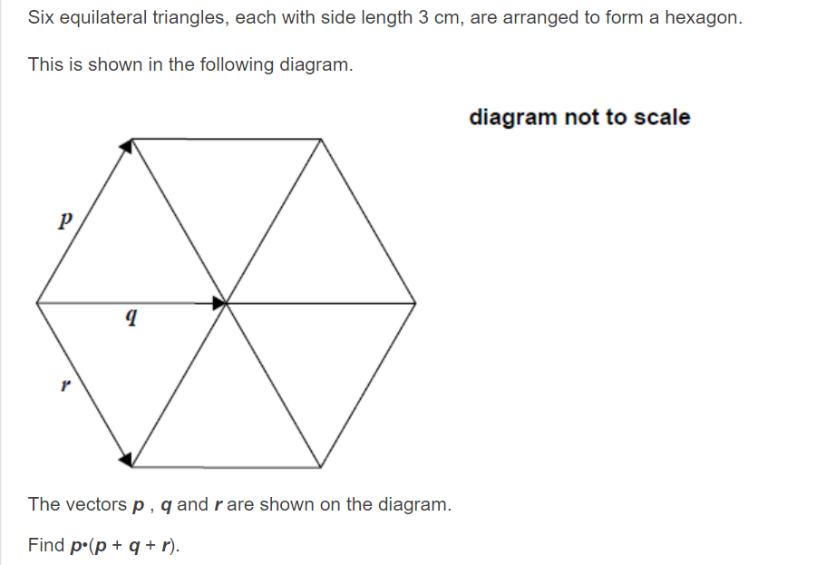 Solved Six equilateral triangles, each with side length 3 | Chegg.com