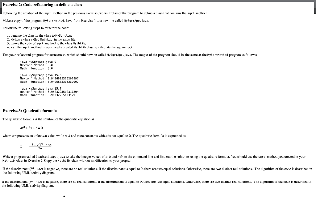 Solved Exercise 2: Code refactoring to define a class | Chegg.com