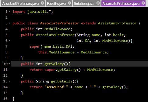 Solved Implement inheritance using Faculty class Define a | Chegg.com