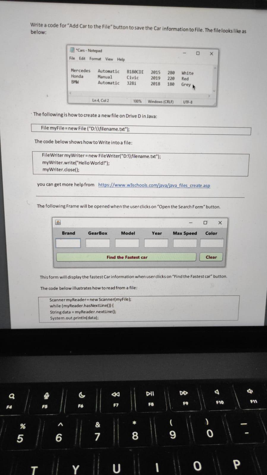 Solved Implement the following Frame in Java by writing code | Chegg.com