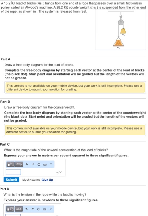 Solved A 15.2 kg load of bricks (mi) hangs from one end of a | Chegg.com
