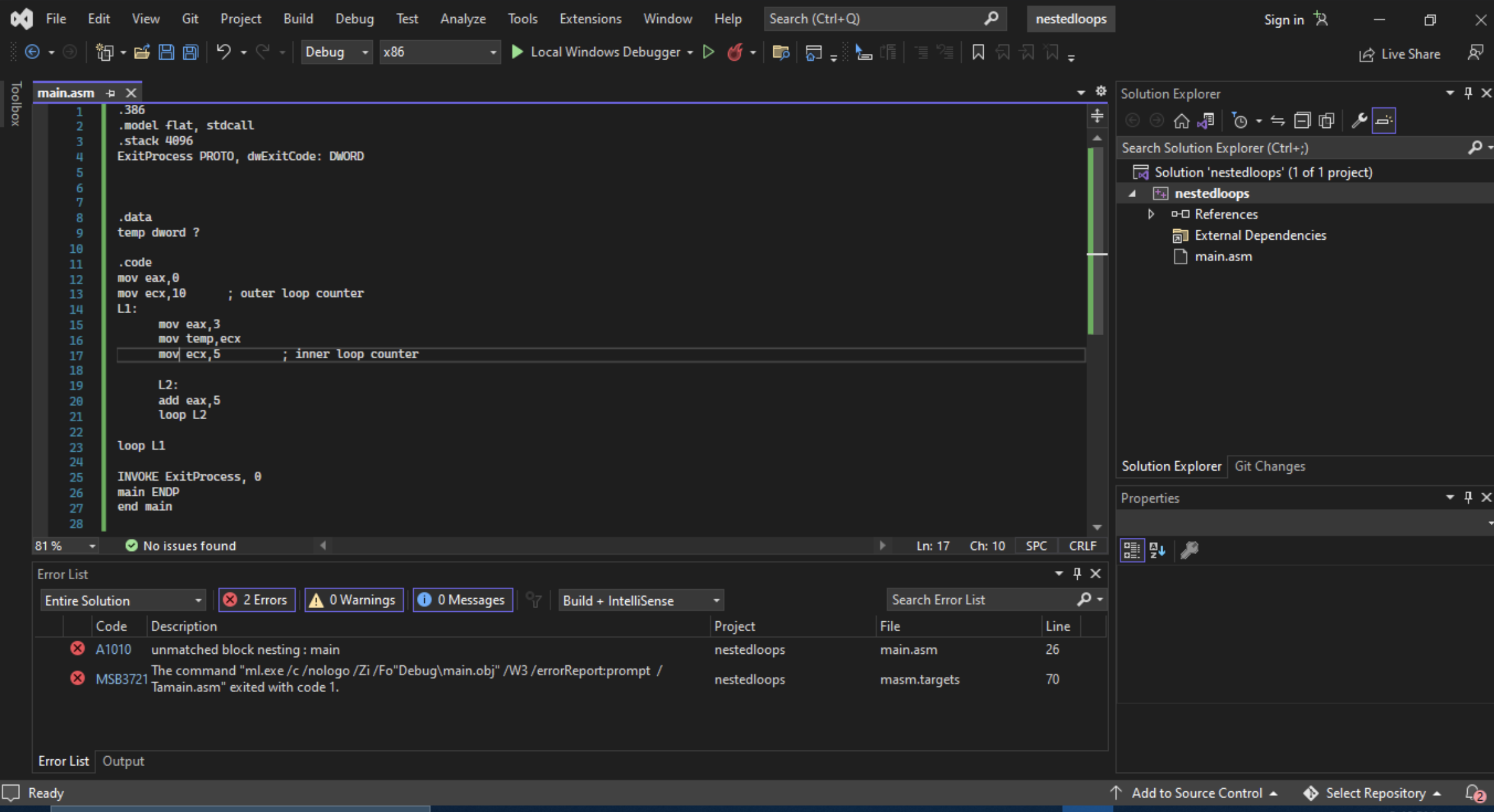 Solved Why Am I Getting This Error This Is Assembly In