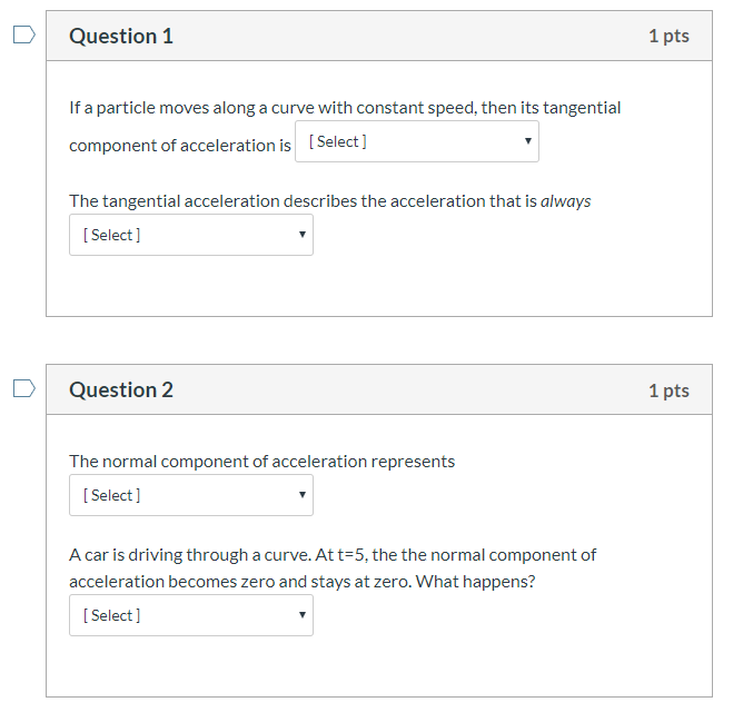 Solved Question 1 1 pts If a particle moves along a curve | Chegg.com