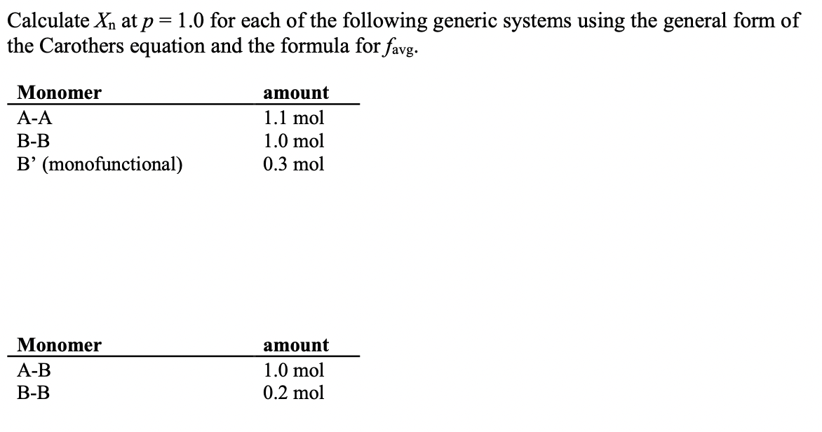 Solved Calculate xn ﻿at p=1.0 ﻿for each of the following | Chegg.com