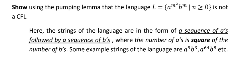Solved Show using the pumping lemma that the language | Chegg.com