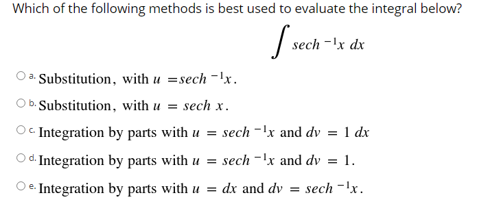 Solved Which of the following methods is best used to | Chegg.com