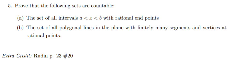 Solved 5. Prove that the following sets are countable: (a) | Chegg.com
