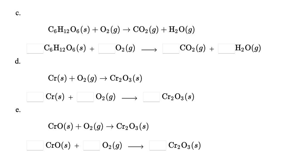 Solved Balance the following equations representing | Chegg.com